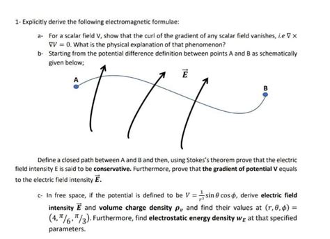 solved 1 explicitly derive the following electromagnetic