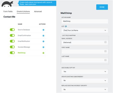 Mailchimp Integration For Ninja Forms 3 Mailchimp For Wordpress