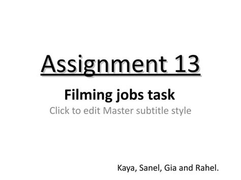 Assignment 13 Ppt