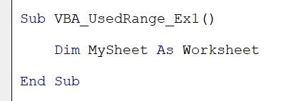 VBA UsedRange In Excel Step By Step Examples How To Use