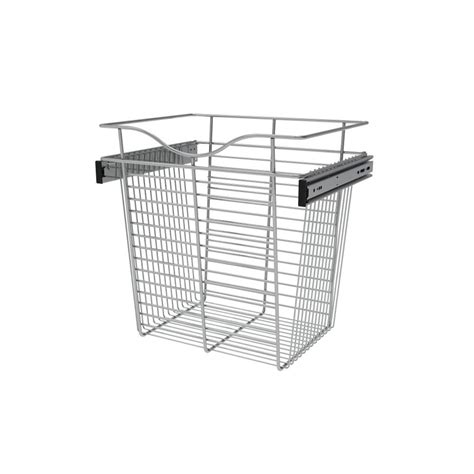 Rev A Shelf 18 In X 18 In Chrome Closet Pull Out Basket CB 181418CR 1 The Home Depot