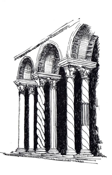 Roman Column Sketch At PaintingValley Com Explore Collection Of Roman Column Sketch