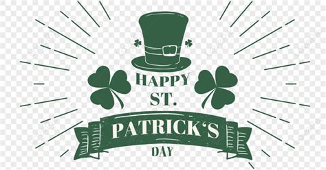 녹색 성 패트릭의 날 깃발 모자 라인초록아일랜드 Png 일러스트 무료 다운로드 Lovepik