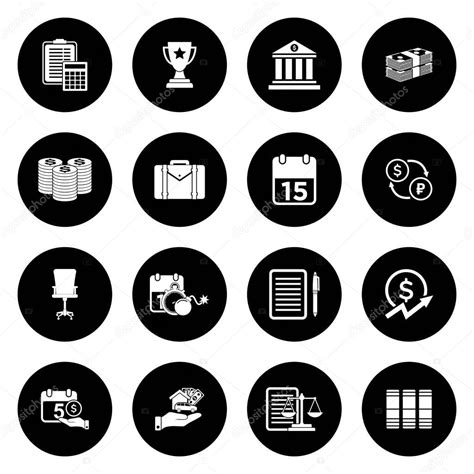 Icono De Contabilidad Conjunto Vector De Contabilidad Conjunto Diseño Plano Símbolo De Signo 2023