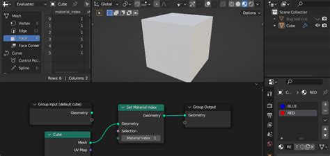 Geo Nodes Why Doesnt This Apply The Red Material It Does Work For The Group Input Geometry