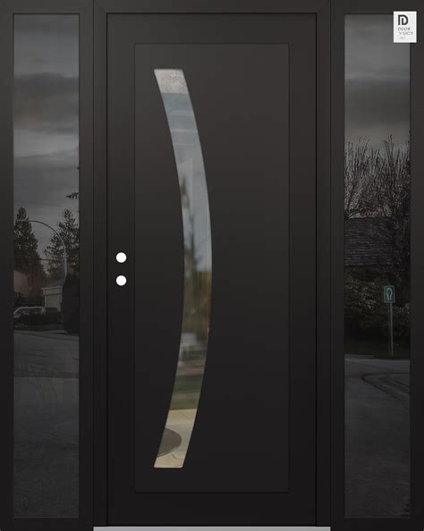 Modern Steel Front Door Diamond C4 60 X 80 Blackblack Clear Glass