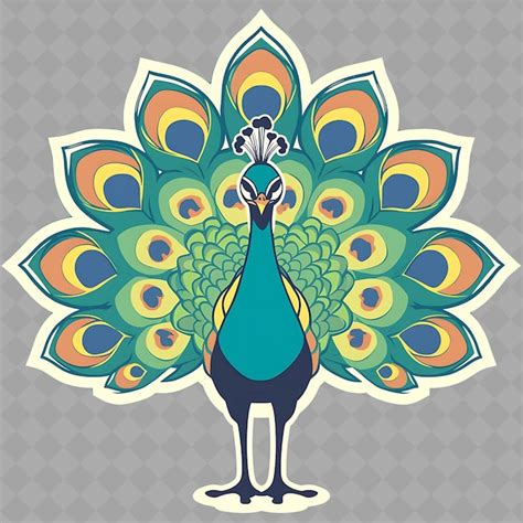 Premium Psd A Colorful Peacock With A Face That Says Peacock On It