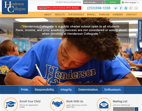 Henderson Collegiate New Website Henderson Nc Osky Blue