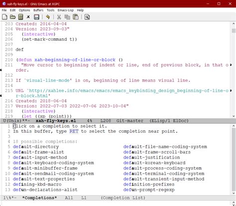 Emacs Name Completion