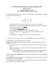 Electrical Engineering Analysis Eigenvalues Eigenvectors And Course Hero