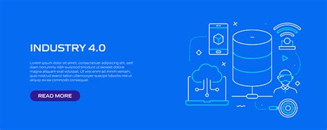 Industry 40 웹 페이지 헤드 라인 브로셔 연례 보고서 및 도서 표지를위한 관련 라인 스타일 배너 디자인 Revolution에 대한 스톡 벡터 아트 및 기타 이미지