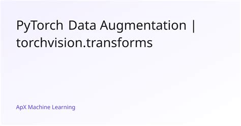 pytorch data augmentation torchvision transforms