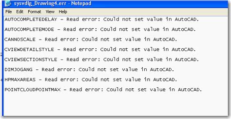Whats This Error When I Backup And Restore Cad Variabe Via Express Tools Autocad General