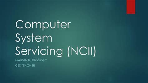 Css L01 Introduction To Computer System Servicing Ncii Pdf