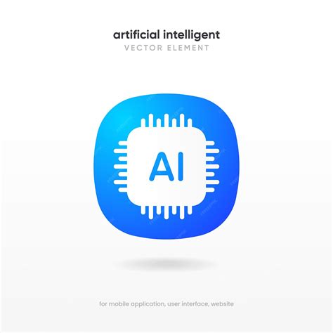 Premium Vector Generate Ai Button Symbol Artificial Intelligence Sign