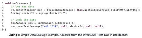 Android Static Taint Analysis