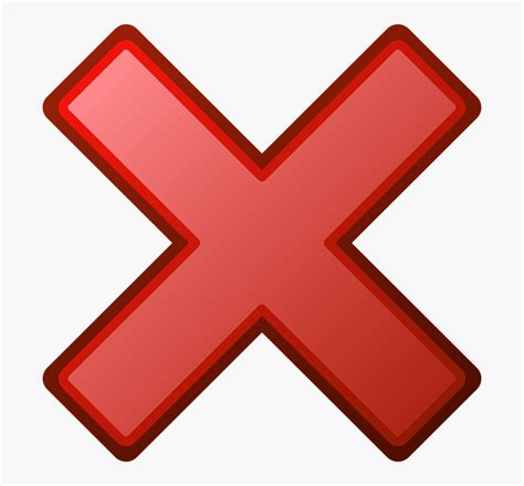 Red Cross Error Crossed Wrong Incorrect Marking Cross Clip Art Hd Png Download