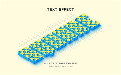 Premium PSD Square Text Effect