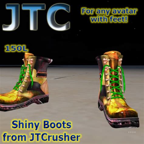 Second Life Marketplace Jtc Mens Boots Residual Dark Matter Box