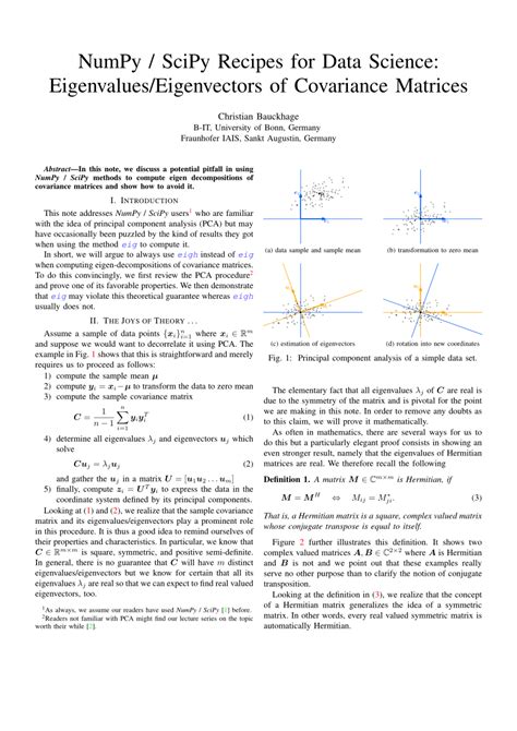 Pdf Numpy Scipy Recipes For Data Science Eigenvalueseigenvectors