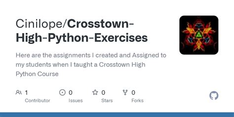 Github Cinilopecrosstown High Python Exercises Here Are The Assignments I Created And