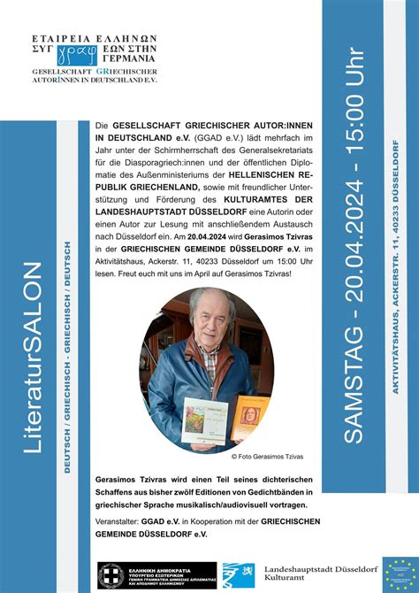 Autor Gerasimos Tzivras Ist Zu Gast Bei Der Griechischen Gemeinde