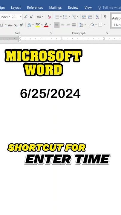 Ms Word Date And Time Shortcut💻 Msofficeword Mswordshortcuts Youtube