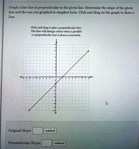 solved graph line that is perpendicular to the given line determine