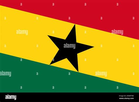 Ghana Flag Rectangular Cutout Of Rotated Vector Flag Stock Vector