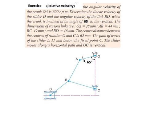 Solved Exercice Relative Velocity The Angular Velocity Of