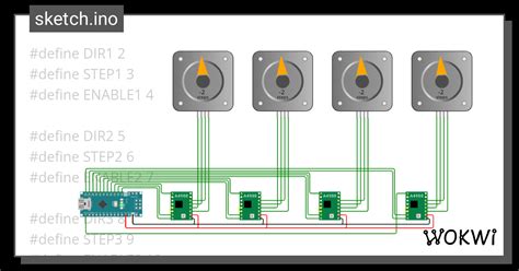 Nano Multi StepMotors Wokwi ESP STM Arduino Simulator