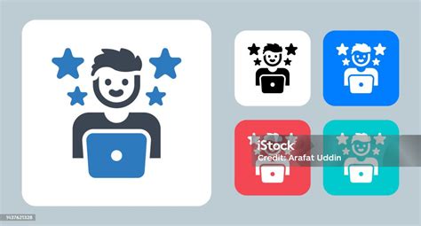 인터넷 유명 인사 아이콘벡터 일러스트 레이 션입니다 인터넷 유명인 인플루언서 인기 유튜버 소셜 미디어 유명한 온라인 바이러스성