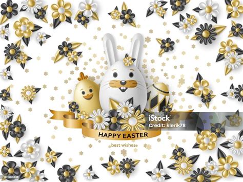 부활절 귀여운 계란 흰 토끼와 닭고기 설정 합니다 벡터 일러스트 3차원 형태에 대한 스톡 벡터 아트 및 기타 이미지 3차원 형태 부활제 0명 Istock
