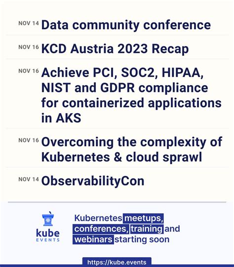 📅 Kubernetes Events Starting In The Next 24 Hours Data Community Conference