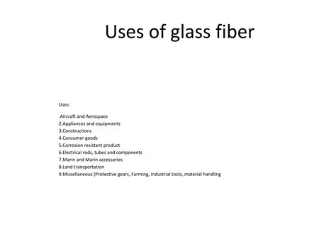 Glass Fiber Ppt