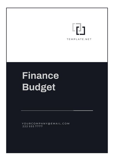 Free Finance Budget Layout Template To Edit Online