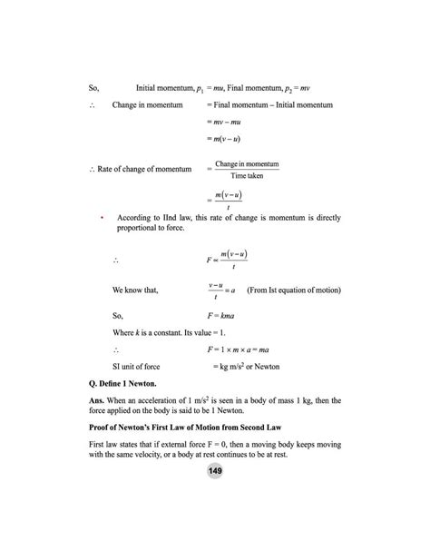 Force And Laws Of Motion Notes For Class 9 Science Pdf Oneedu24