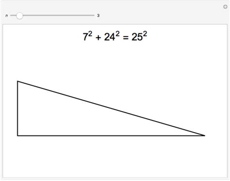 Generating Near Isosceles Pythagorean Triples Wolfram Demonstrations