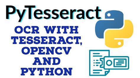 Python For Character Recognition Tesseract