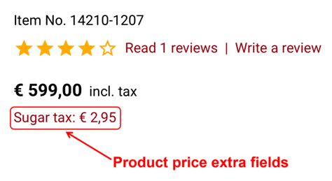 Product Price Extra Fields