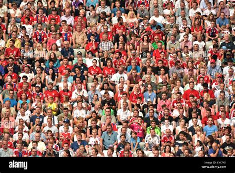 Munich Germany 4th Aug 2015 Football Fans In The Stands During The