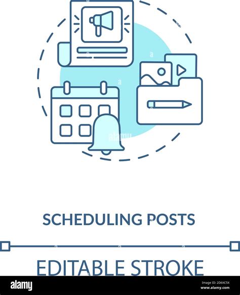Scheduling Posts Concept Icon Stock Vector Image And Art Alamy
