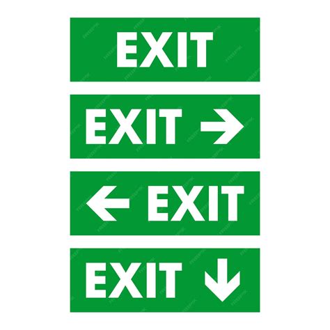Premium Vector Exit Sign Vector Logo Template Illustration Design