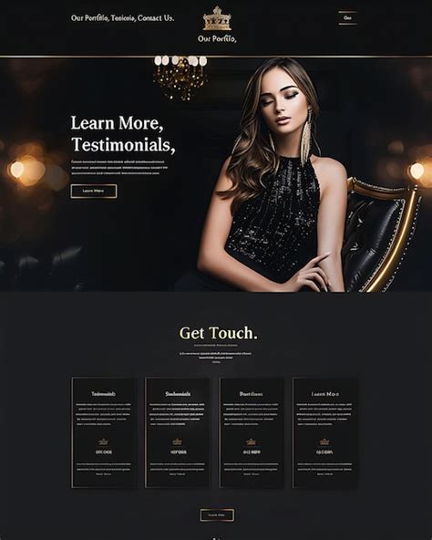 Premium Photo Regal Layout Web With Animated Scrolling Effect Luxury