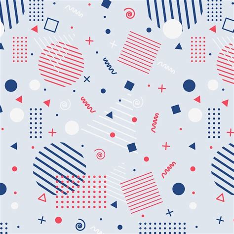 Premium Vector Seamless Colored Background Pattern Various Geometric