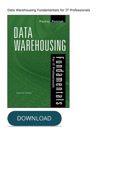 Download Book Pdf Data Warehousing Fundamentals For It Professionals