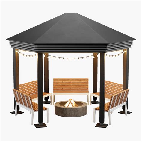 Gazebo Setup 11 Model Turbosquid 2058772