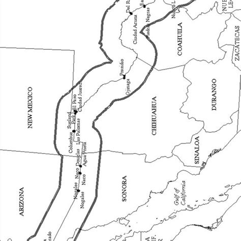 1 The Us Mexico Border Region The Us Mexico Border Region Extends Download Scientific