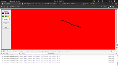Canvas Doesnt Follow Actual Position Of Mouse Stack Overflow