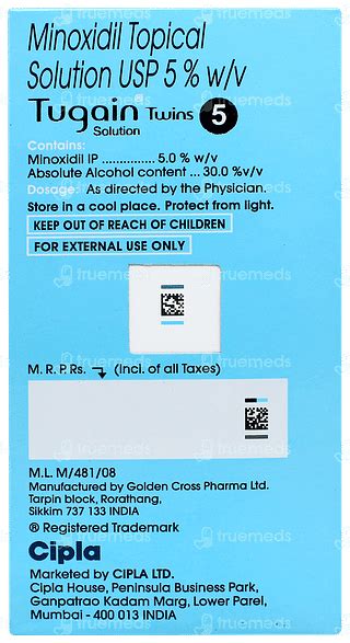 Tugain 5 Twins Solution 60 Ml Pack Of 2 Uses Side Effects Dosage Price Truemeds